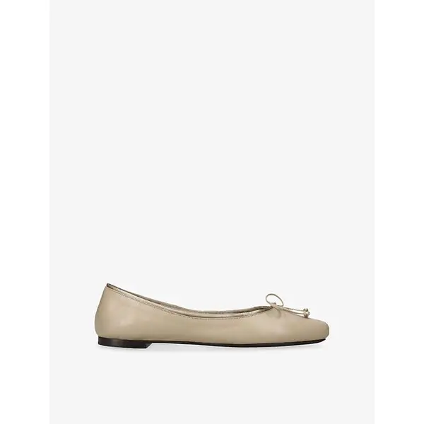 Khaite Charlotte Leather Ballet Flats - Blush