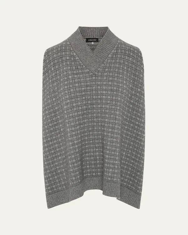 Eskandar Sleeveless A-line Crossover V-neck Sweater