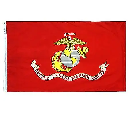 ANNIN Marine Corps Nyl-glo Flag With Grommets 3 X 5