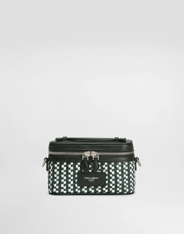 Dolce & Gabbana Atene Crossbody Mini Bag With Woven Leather - Multicolor