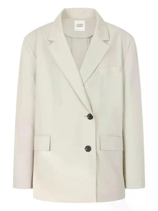 STUDIO TOMBOY Single-breasted Belted Blazer - Neutrals