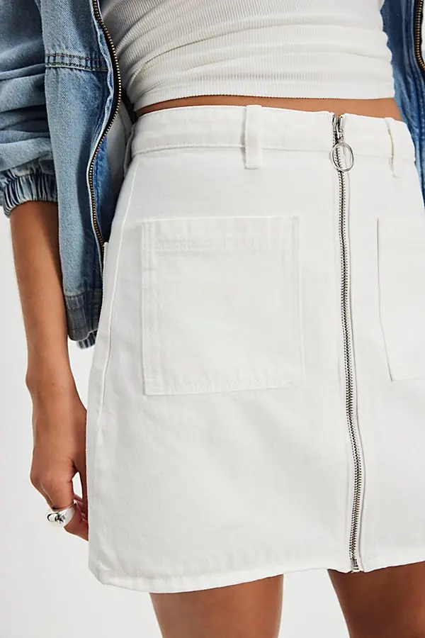 Rolla's A-line Mini Skirt - Vintage White