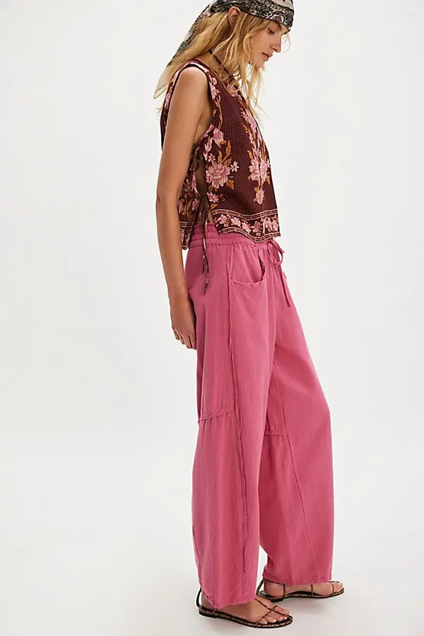 Free People Something Good Pull-on Barrel Pants - Magentiful