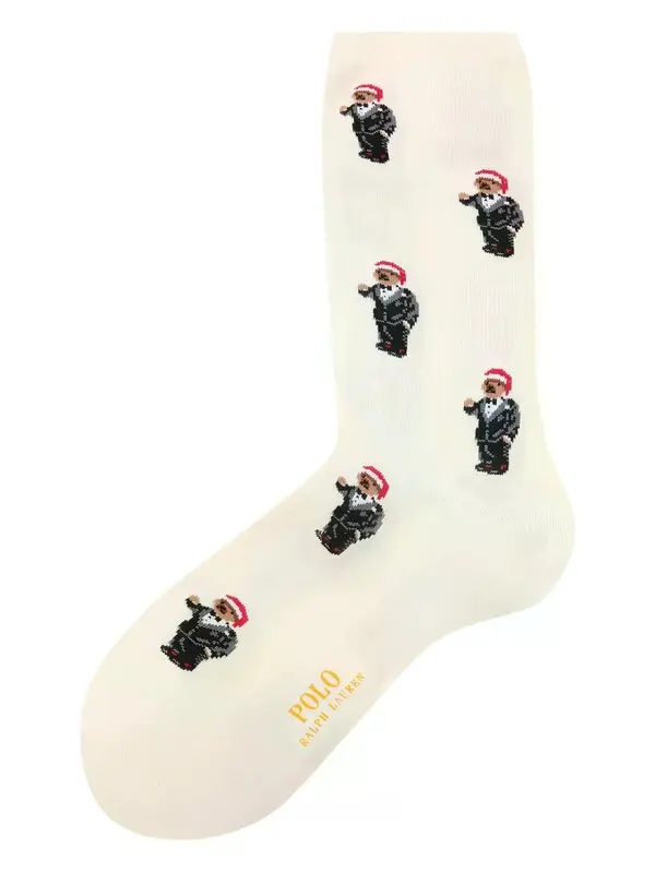 Ralph Lauren Bear-pattern Crew Socks