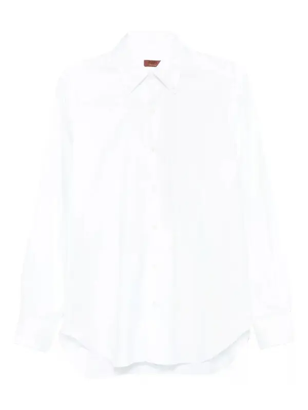 BARBA NAPOLI Long-sleeve Cotton Shirt - White