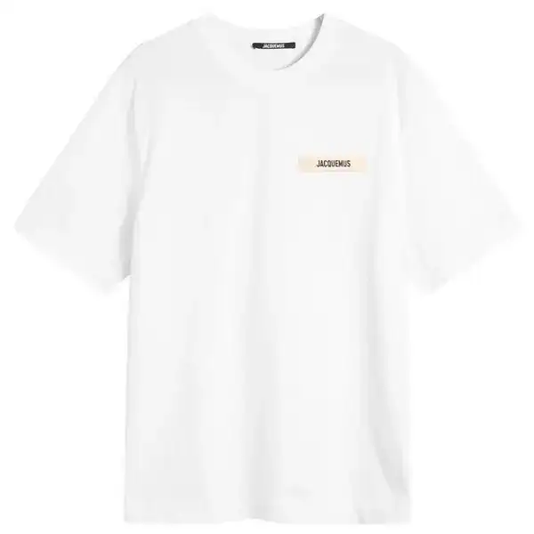 Jacquemus Grosgrain Logo T-Shirt - White | Editorialist