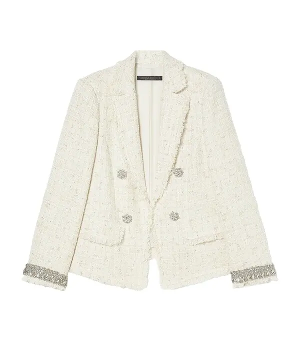 Marina Rinaldi Tweed Blazer - White