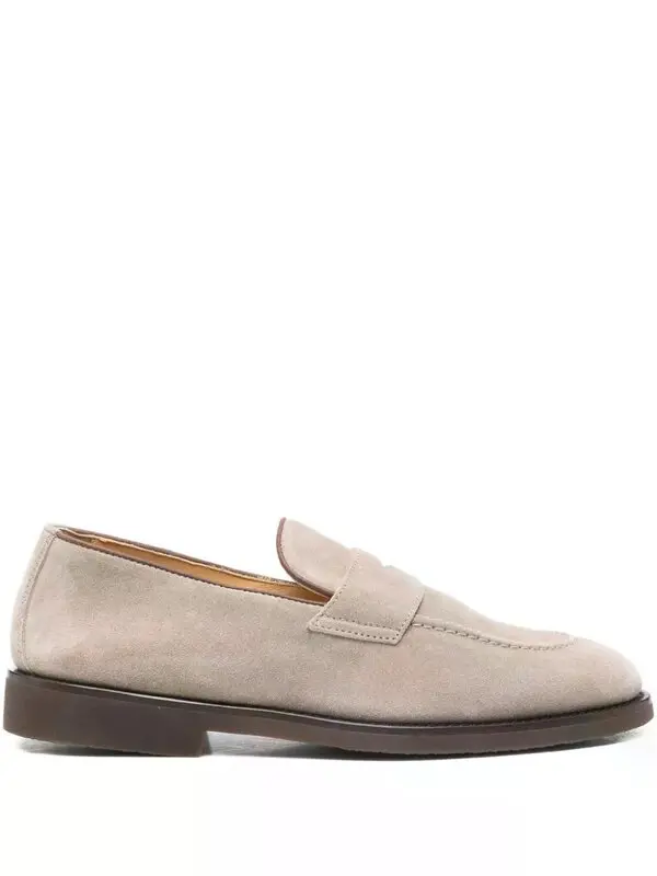 Brunello Cucinelli Suede Loafers - Neutrals