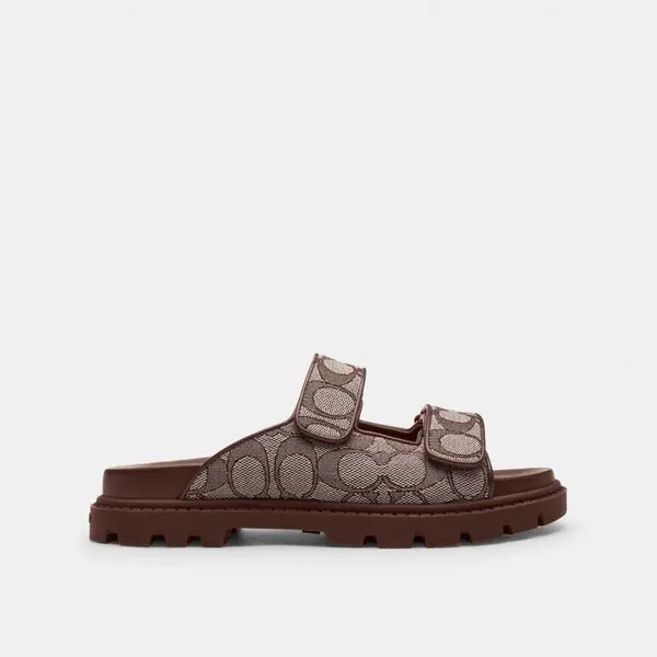 COACH® Signature Jacquard Two Band Sport Slides