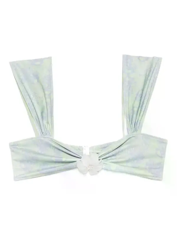 ROBERTA EINER X Kiss ‘n Thrill Nikita Printed Bikini Top - Green