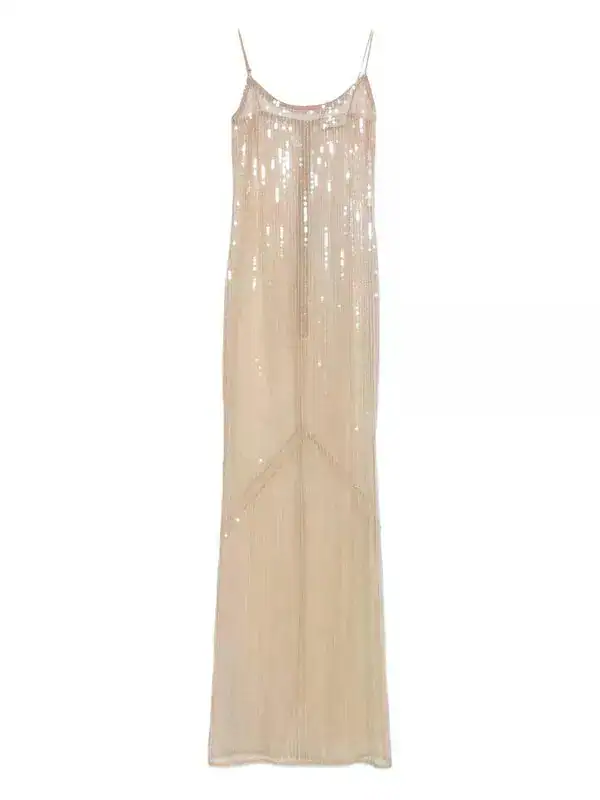 The New Arrivals Ilkyaz Ozel Isis Maxi Dress - Neutrals - 90% Off |  Editorialist