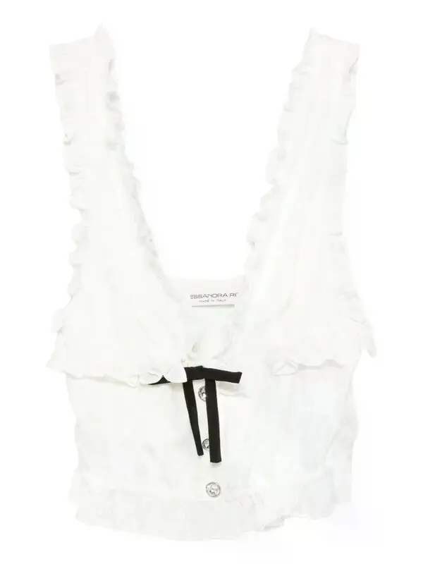 Alessandra Rich Bow-detail Sleeveless Top