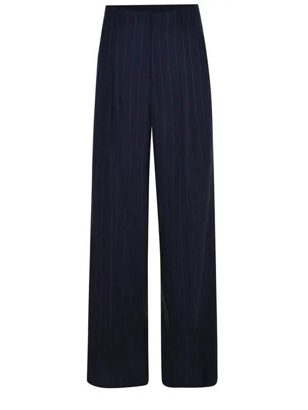 Tagliatore Striped Wide Leg Trousers
