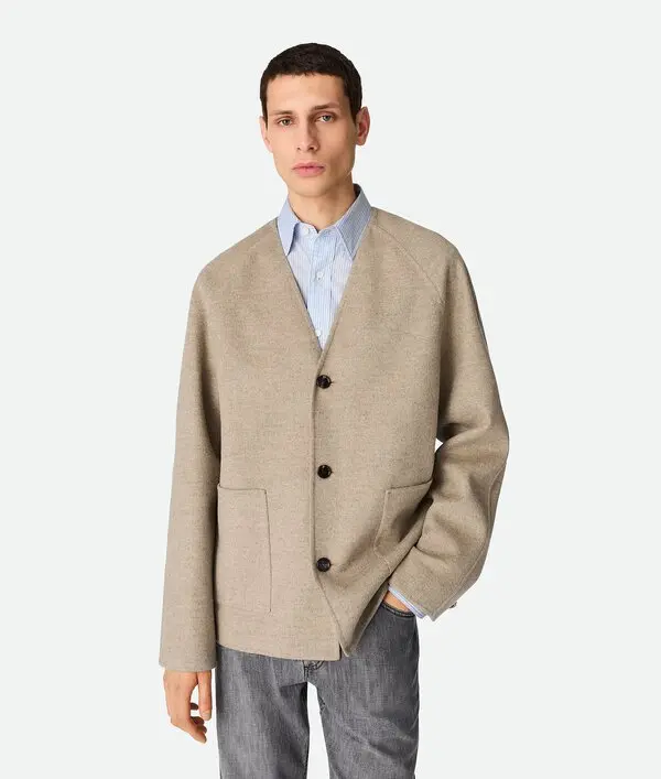Bottega Veneta Light Double Wool And Cashmere Coat