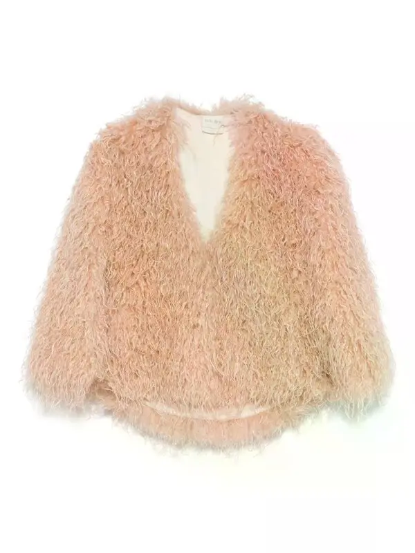 FORTE_FORTE V-neck Coat - Neutrals