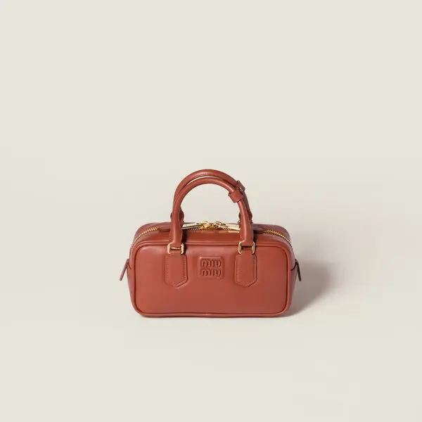Miu Miu Arcadie Leather Bag - Rust