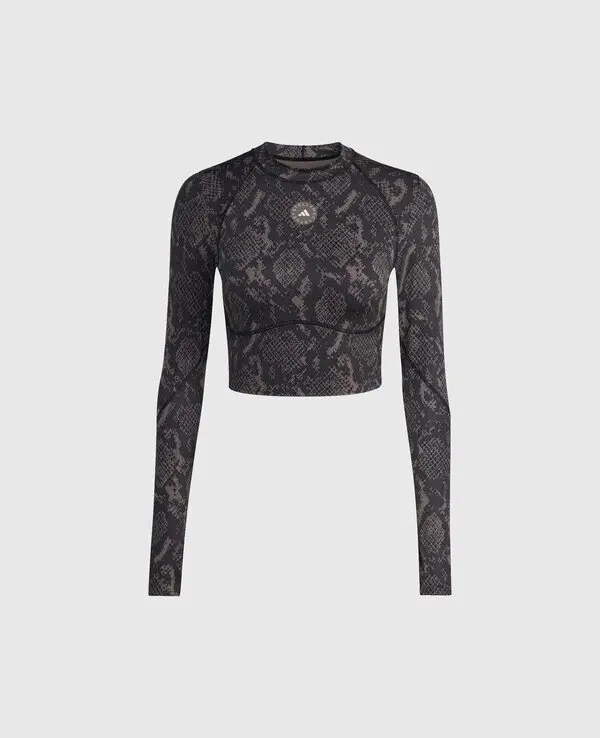 Stella McCartney Truepurpose Training Long-sleeve Cropped Top - Brown
