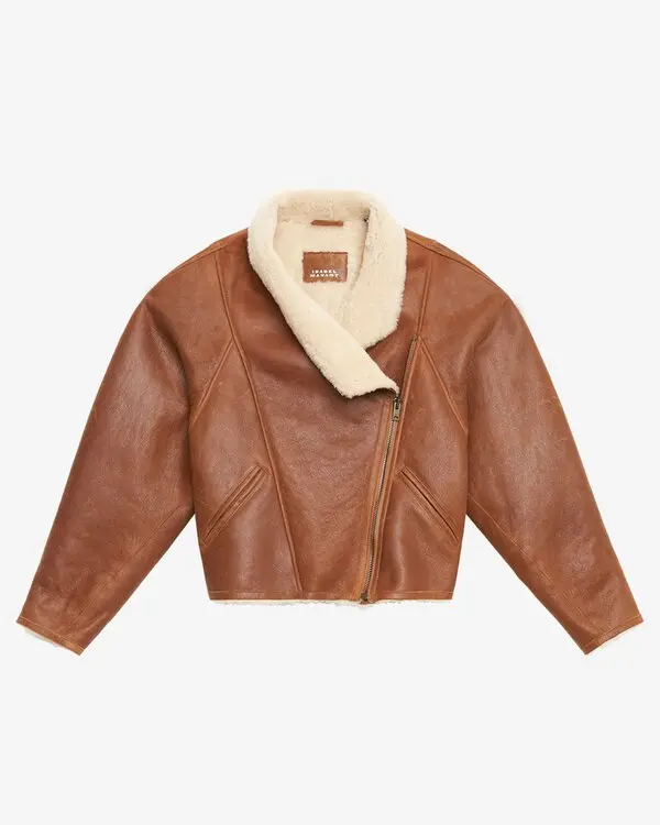Isabel Marant Blondine Shearling Jacket - Cognac