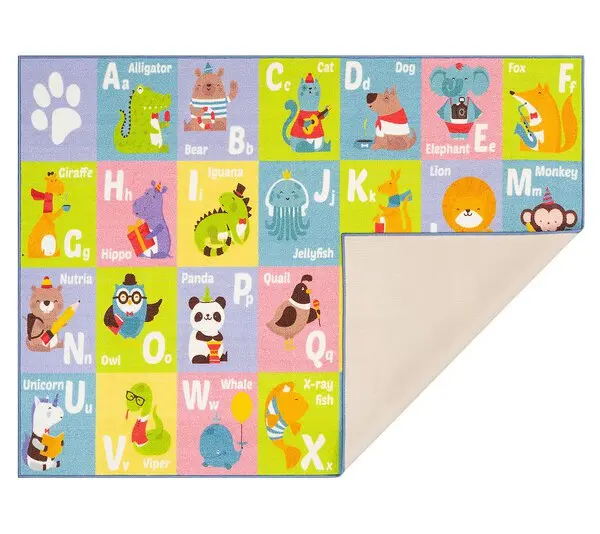 KC CUBS Abc Alphabet: Animal Rug 8x10