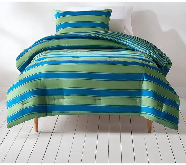 LUSH DECOR Gale Cabana Stripe Comforter 2pc Set Twin/twin Xl