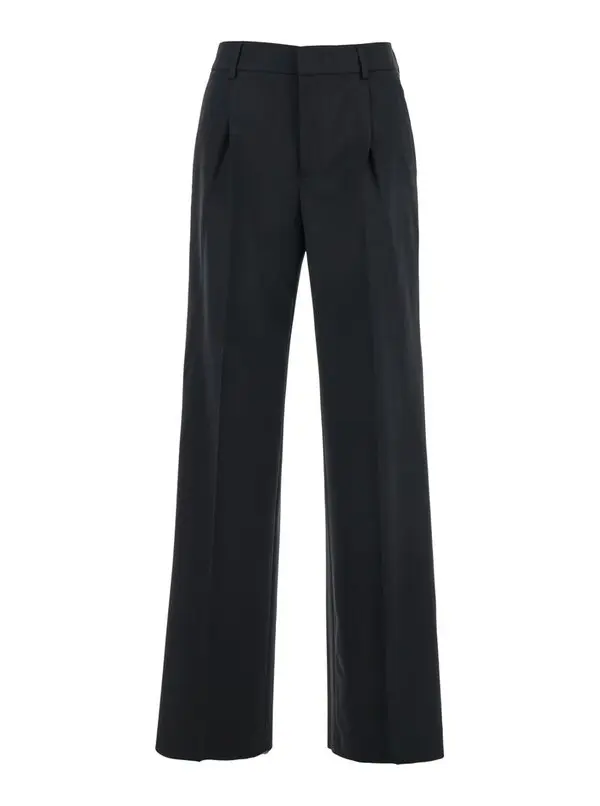 PT TORINO Lola High-waisted Pleated Wool Stretch Pants