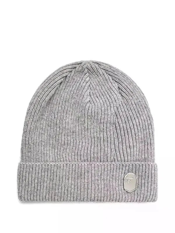A BATHING APE® Ribbed Logo Beanie