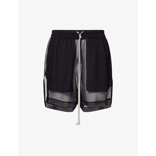 Rick Owens Sheer Relaxed-fit Silk Boxer Shorts