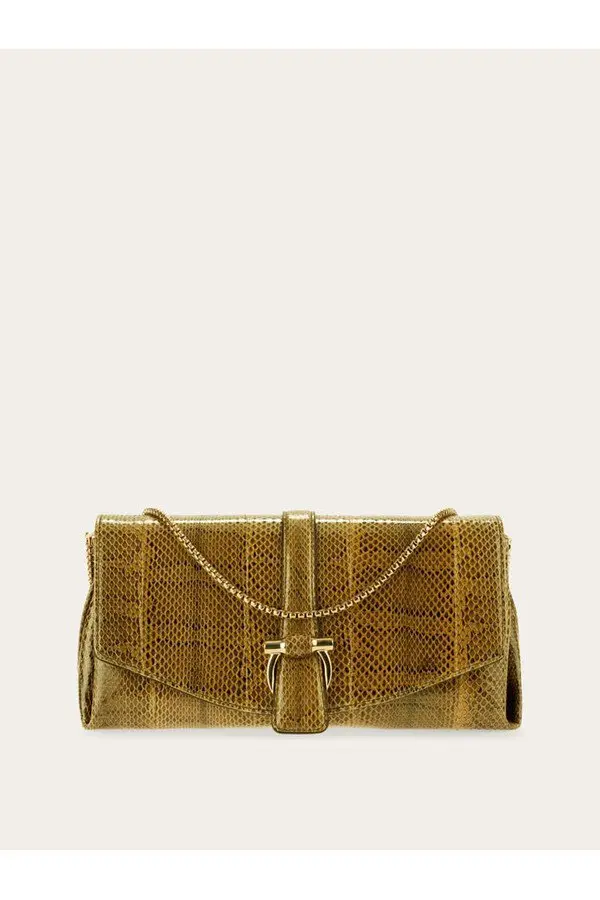 FERRAGAMO Front Flap Crossbody Bag - Metallic