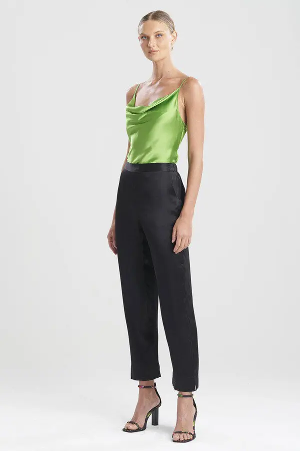 Natori Key Essentials Silk Straight-leg Pants