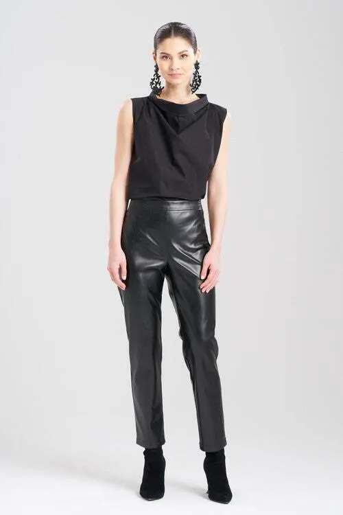 Natori Vegan Luxe Lambskin Ankle Pants