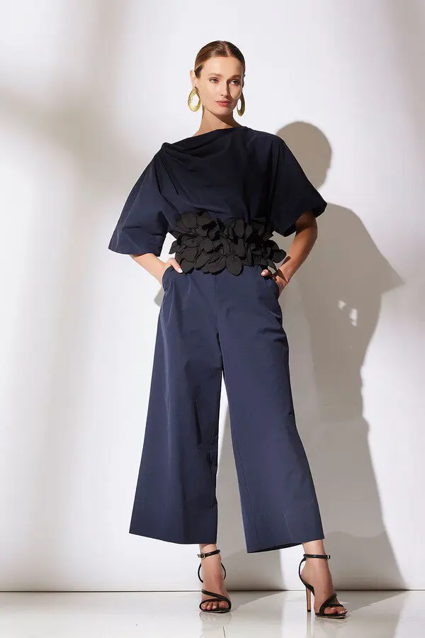 Natori Tech Cotton Taffeta Cropped Pants