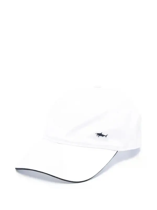 Paul Shark Shark Fin Cotto Baseball Cap White Editorialist