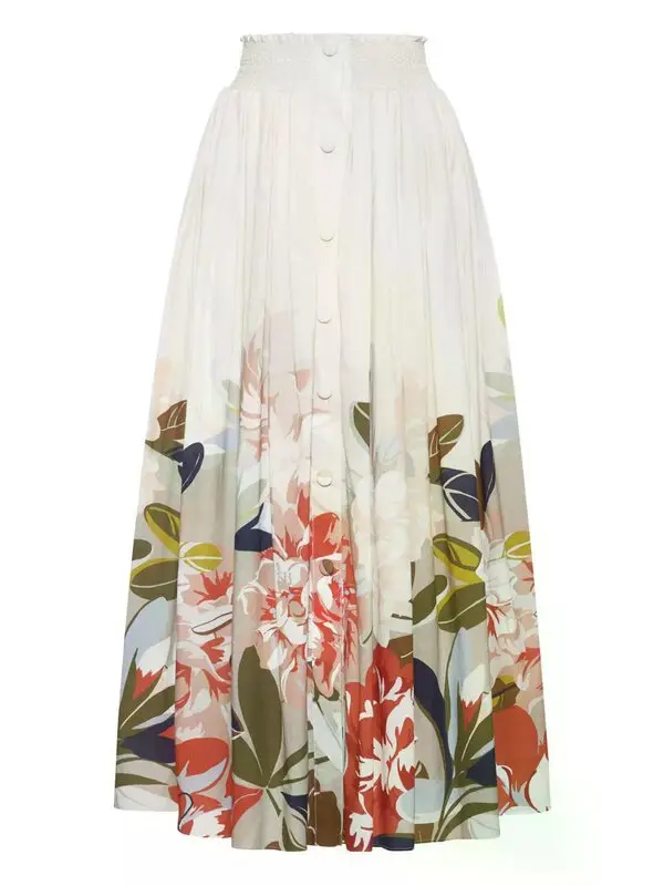 Adam Lippes Lovisa Cotton Skirt - White