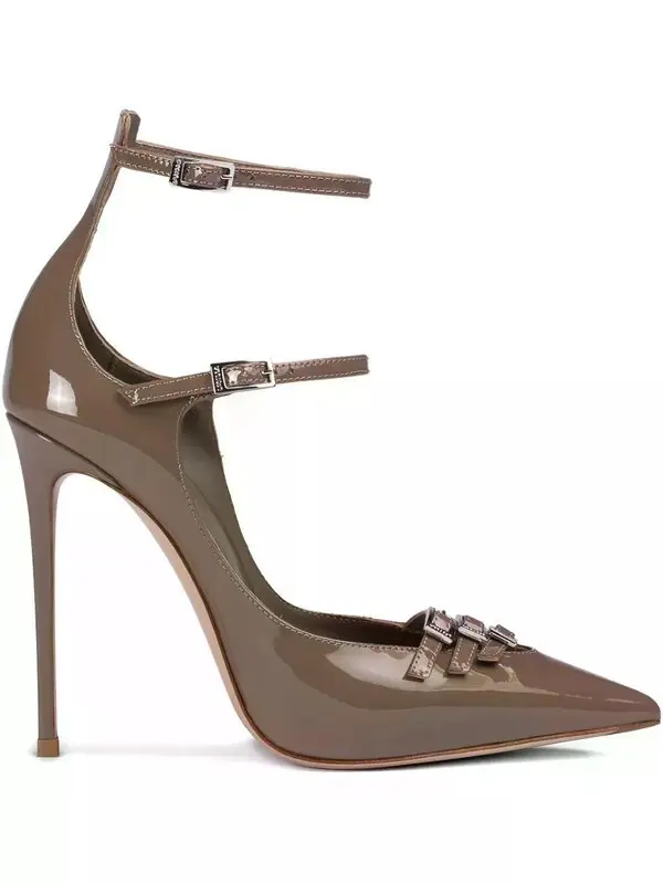 LE SILLA 120mm Buckle-strap Pointed-toe Pumps