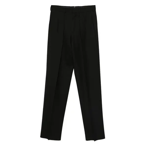 TOM FORD Straight Leg Pleated Trousers - Black