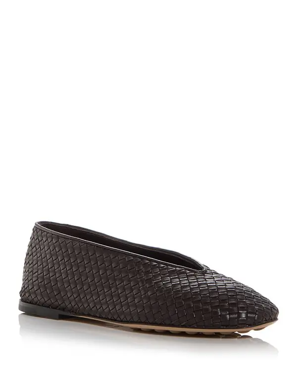 Bottega Veneta Intrecciato Ballet Flats - Brown