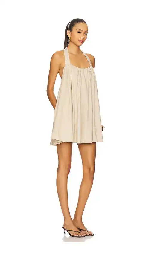 House Of Harlow 1960 X Kayla Mini Dress - Flax Brown | Editorialist