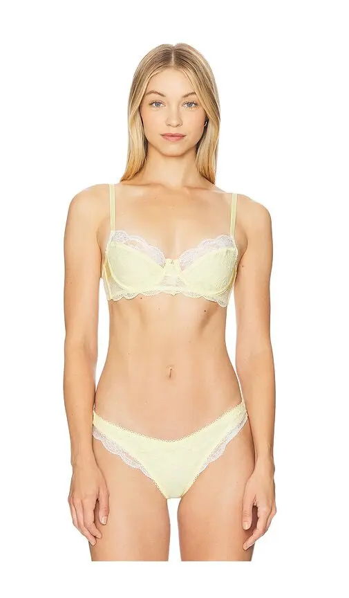 KAT THE LABEL Arabella Underwire Bra In Lemon - Limoncello