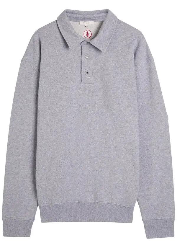 JW Anderson Cotton Polo Top - Mid Grey