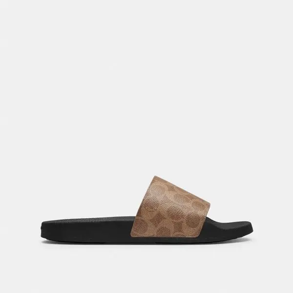 COACH® Udele Sport Slide In Signature Canvas - Tan