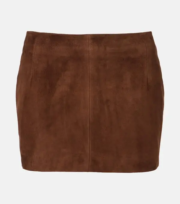 Nour Hammour Avery Suede Miniskirt