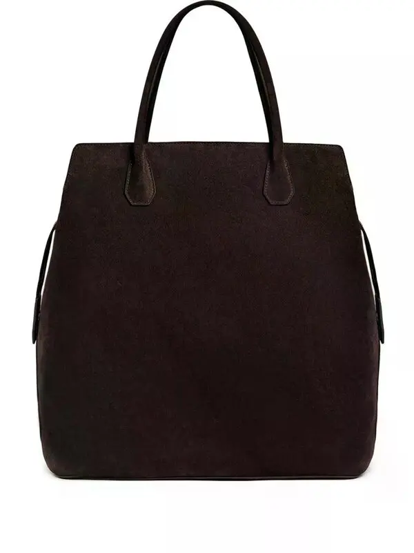 12 STOREEZ Zip-top Suede Tote