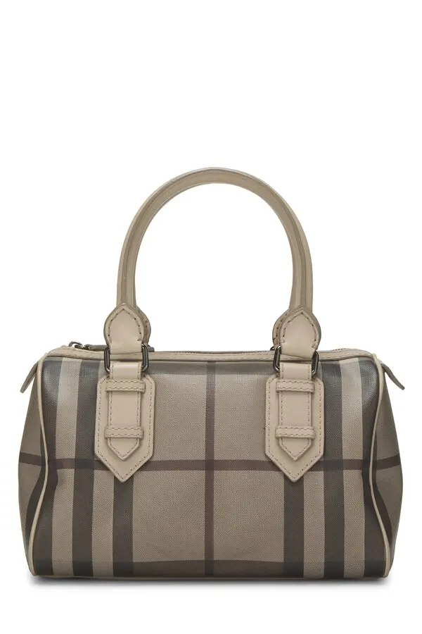 Burberry Small Smoked Check Boston Bag