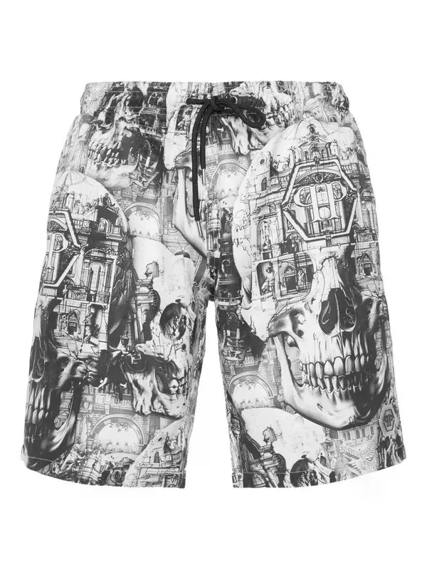 Philipp Plein Graphic-print Swim Shorts