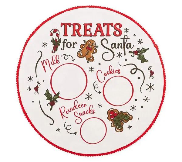DESIGN IMPORTS Cookies For Santa Embellished Pl Acemat