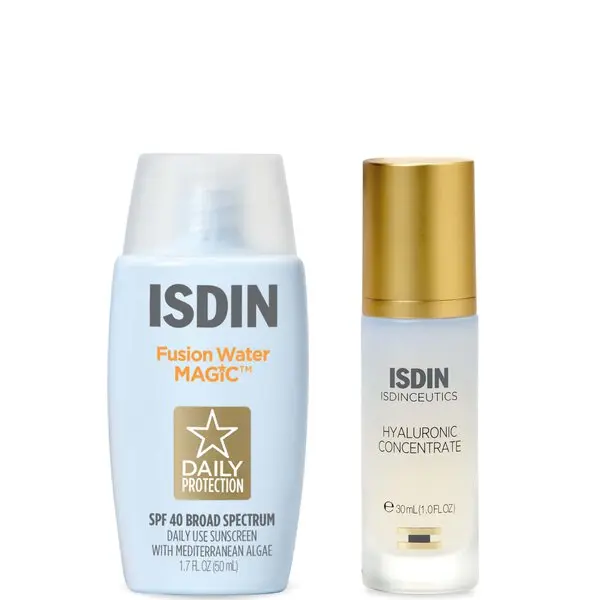 ISDIN Fusion Water Magic Spf40 50ml & Ceutics Hyaluronic Concentrate Hydrating Serum Duo