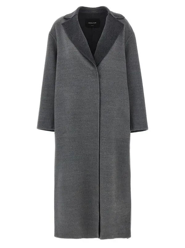 Fabiana Filippi Virgin Wool Dressing Gown Coat - Gray
