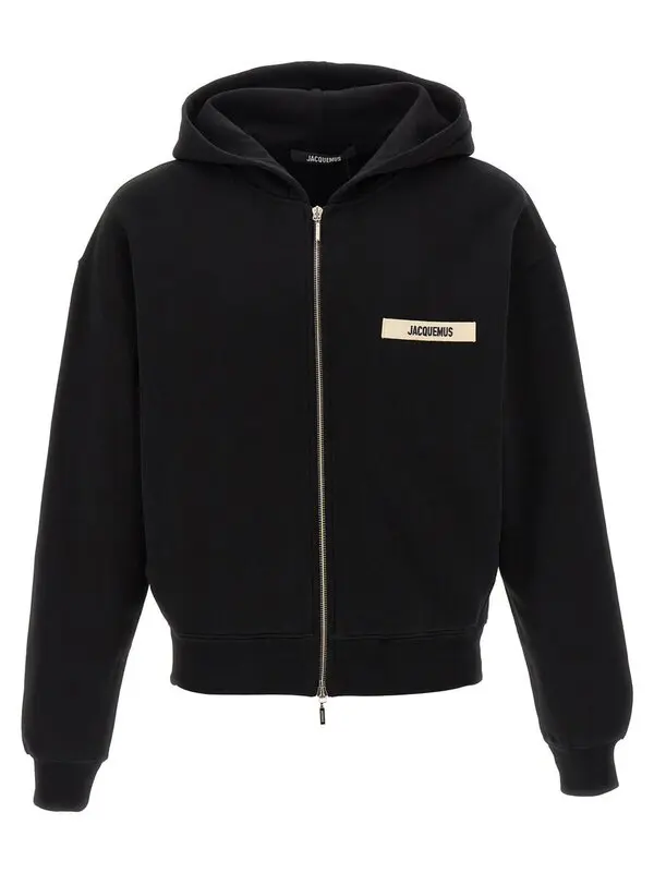 Jacquemus Le Hoodie Grip Gros Grain Sweatshirt - Black