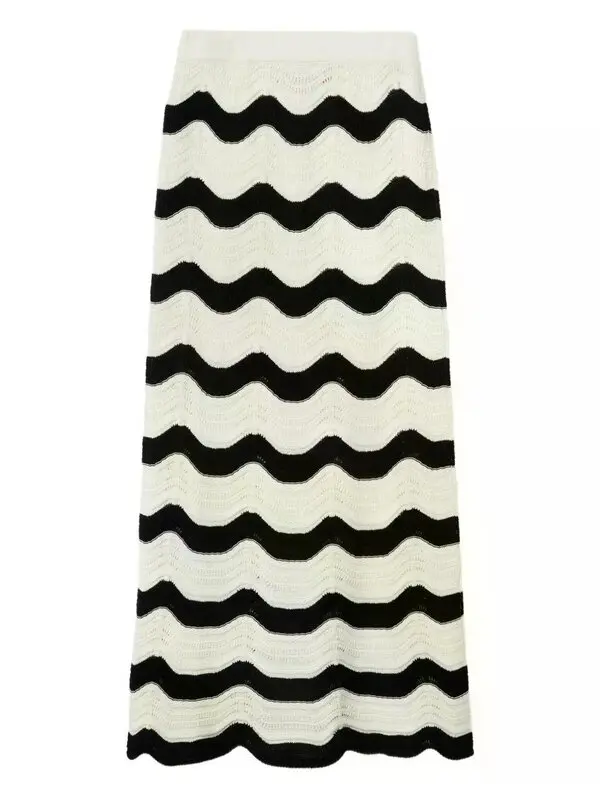 La DoubleJ Chevron Wave Maxi Skirt