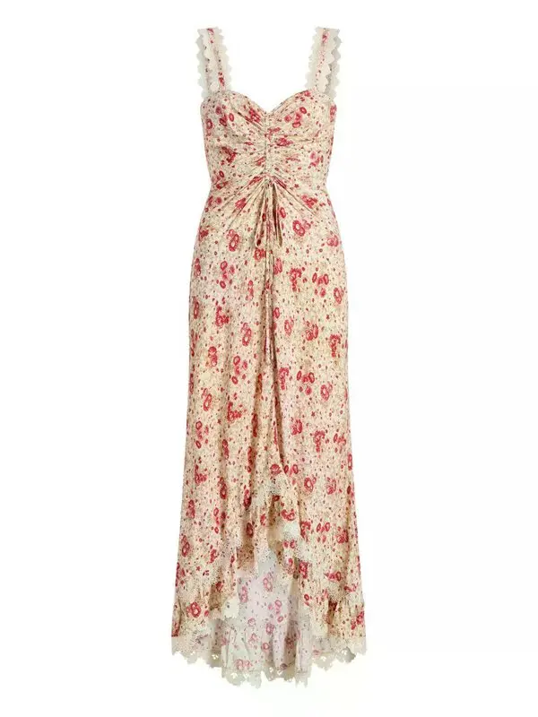 Cinq À Sept Stevie Lace-trimmed Maxi Dress - Neutrals